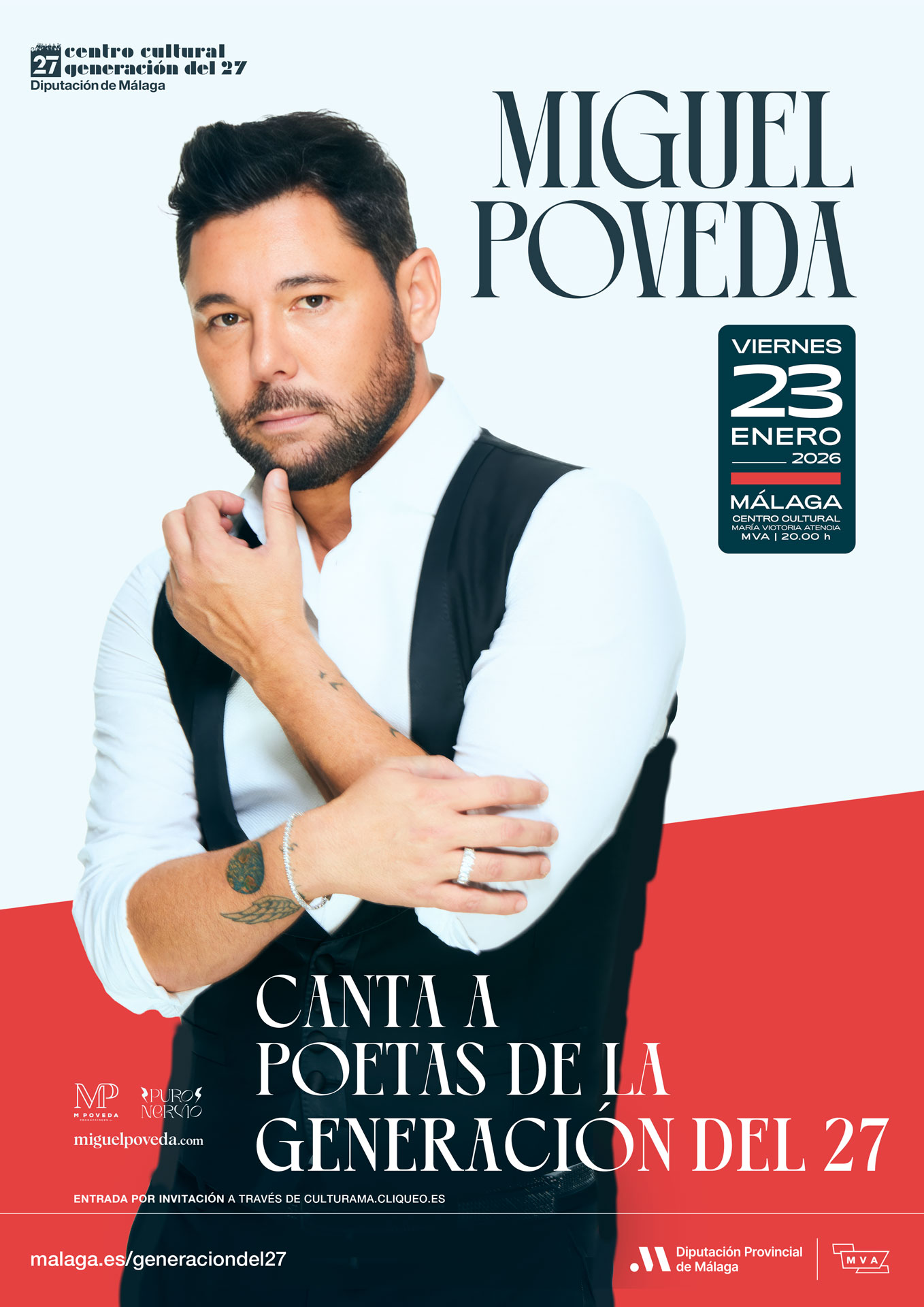 Miguel Poveda, en el Centro Cultural María Victoria Atencia - Malaguear